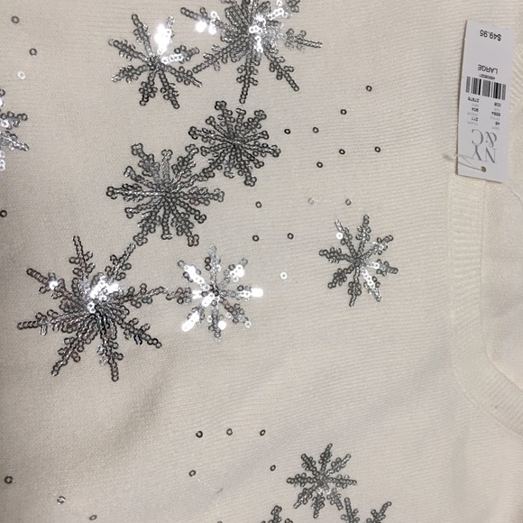 New York & Company | Sweaters | Nwt Snowflake Sparkle Sweater | Poshmark